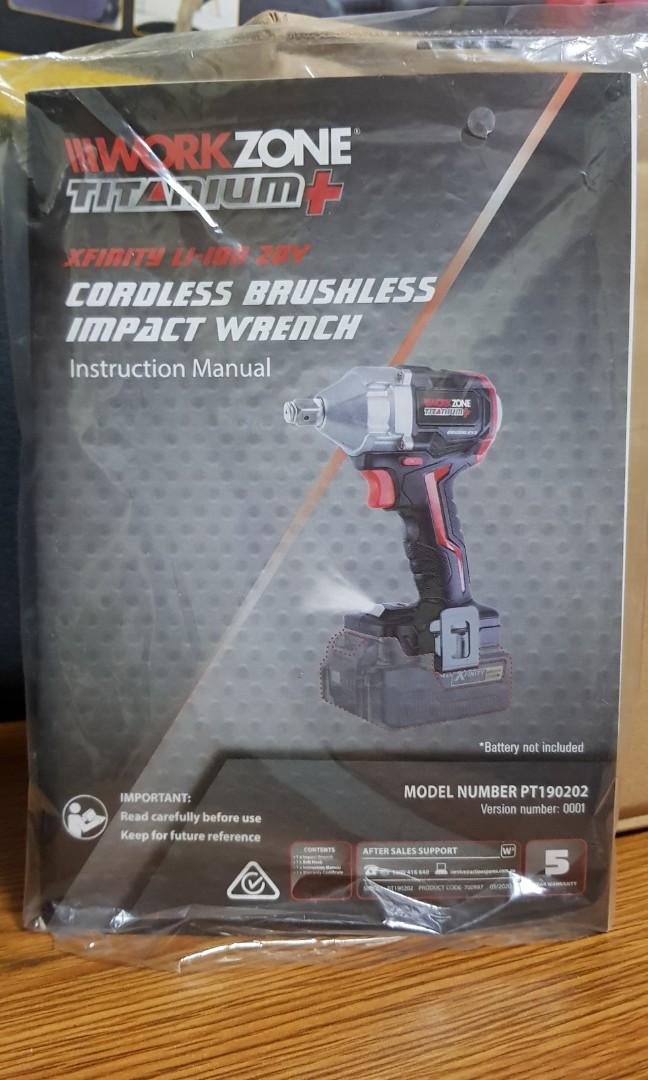 Workzone 20v cordless brushless impact wrench 1/2 drive, Commercial ...