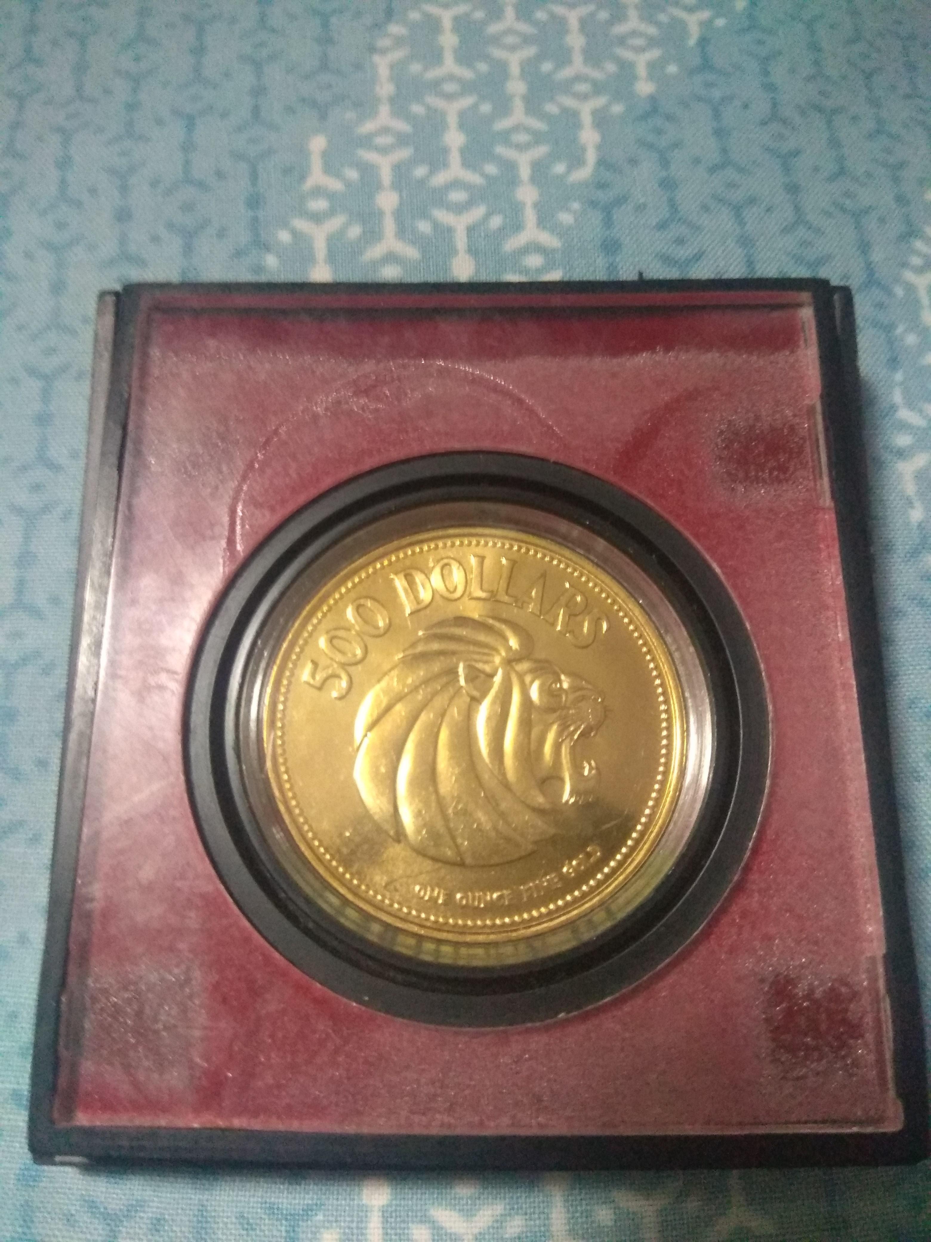 1oz Gold lion coin 10th Anniversary 1965-1975, Hobbies & Toys ...