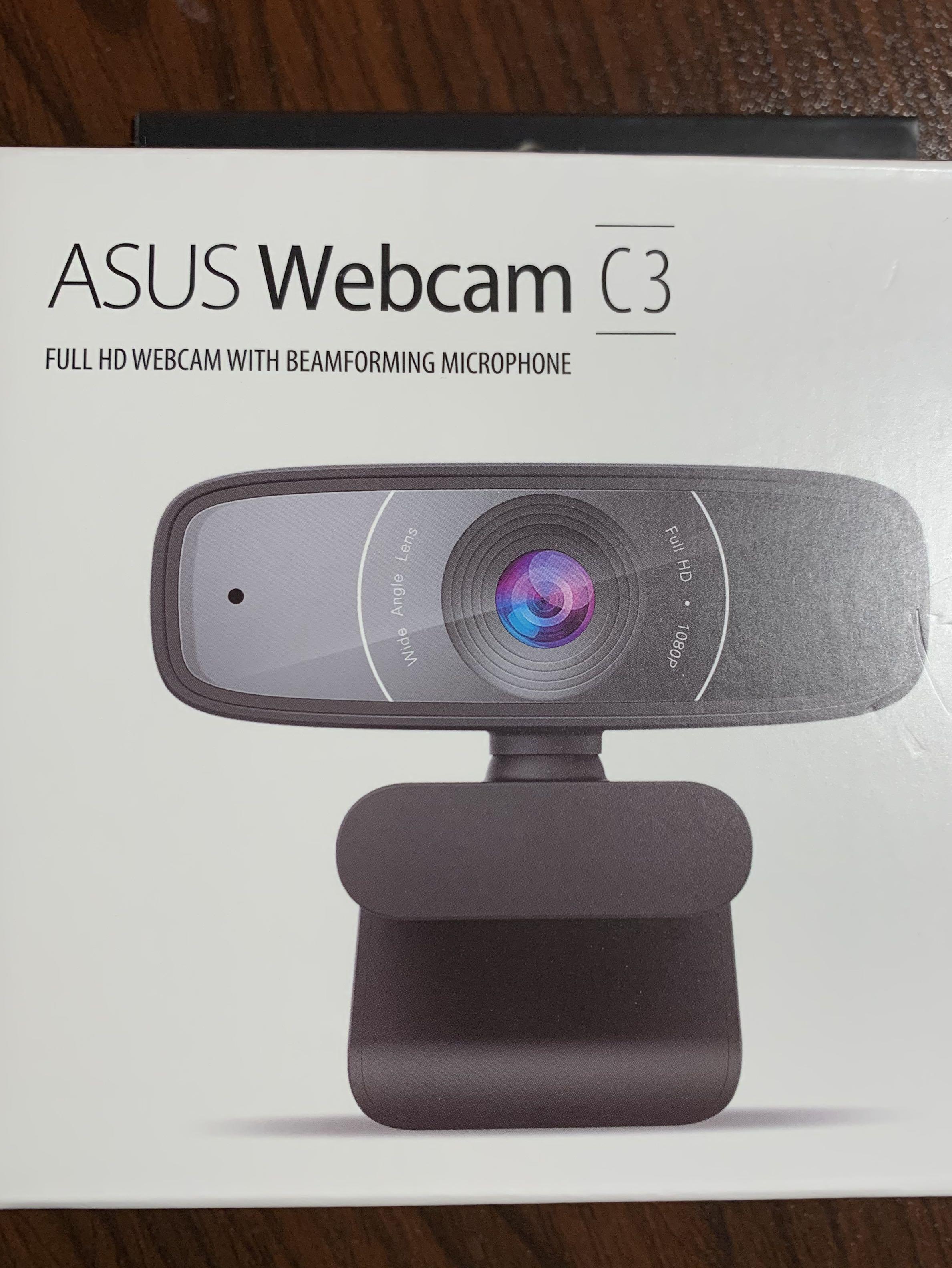 ASUS Webcam C3 [FULL HD WEBCAM WITH BEAMFORMING MICROPHONE], Computers ...