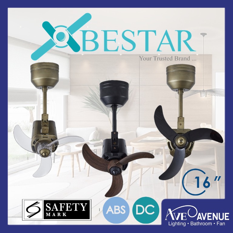 BESTAR DINO DC Motor 3 Blade Ceiling Fan with Remote Control, Furniture ...