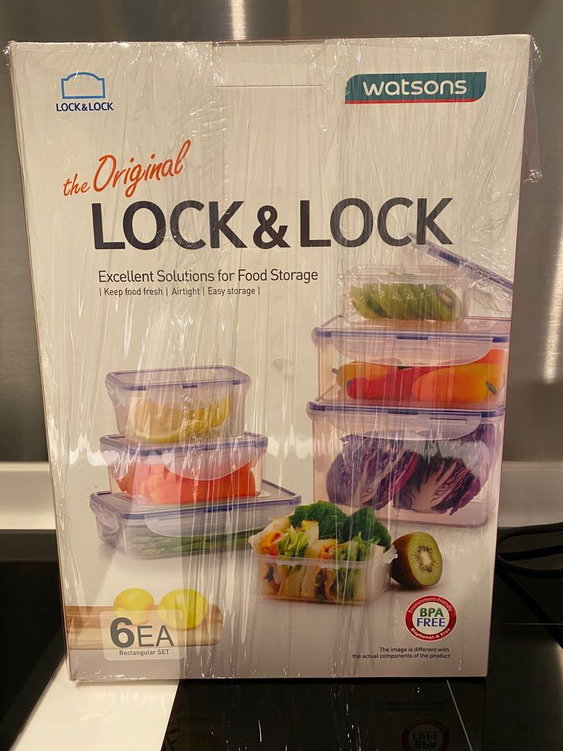 BNIB Lock&Lock Classic 6ea Set, Furniture & Home Living, Kitchenware ...