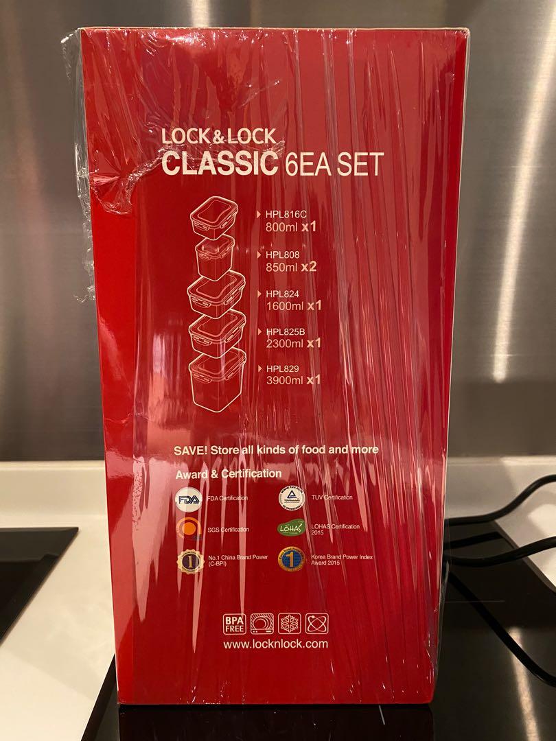 BNIB Lock&Lock Classic 6ea Set, Furniture & Home Living, Kitchenware ...