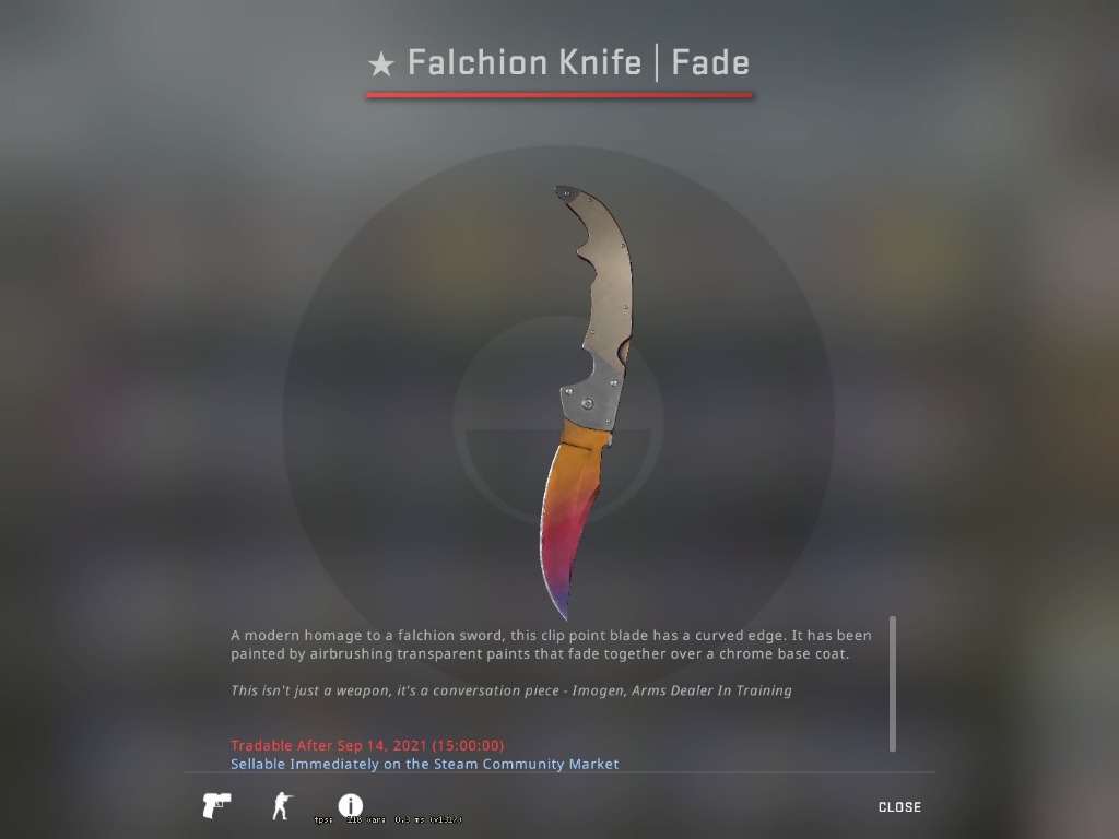 CSGO Falchion Knife Fade FN, Video Gaming, Gaming Accessories, In-Game ... CSGO Falchion Knife Fade FN, Video Gaming, Gaming Accessories, In-Game ...