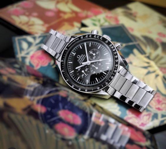 Forstner flat link for Omega speedmaster 復古鋼帶, 名牌, 手錶 - Carousell