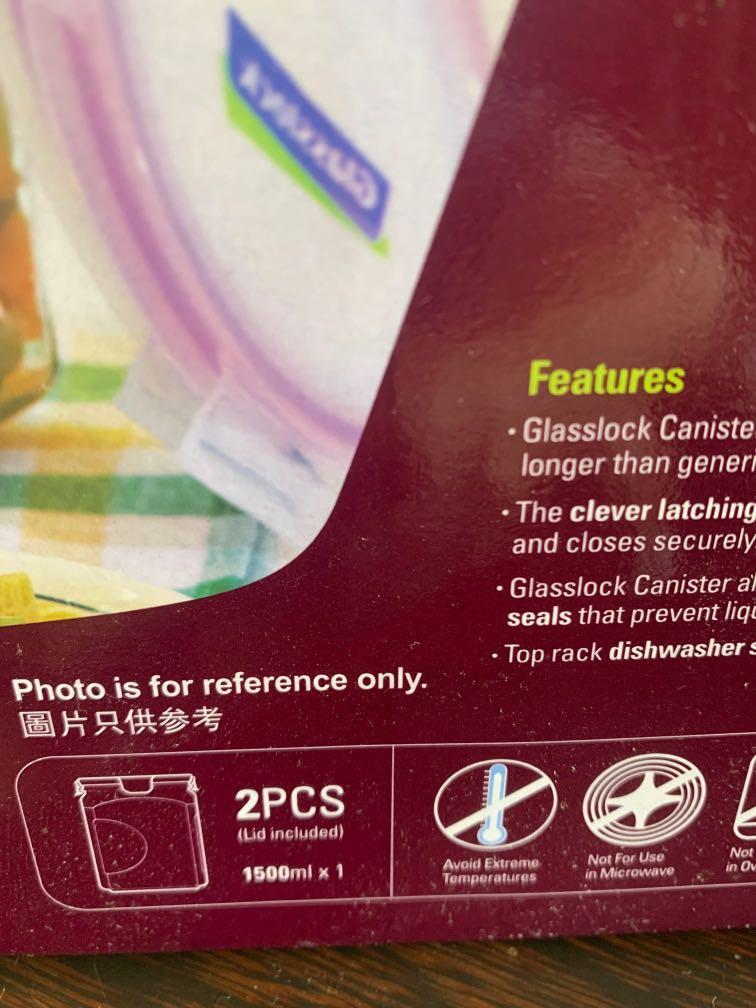 密實玻璃盒Glasslock 1500 ml +snapware. 1050 ml 一共3 個, 傢俬＆家居, 廚具和餐具, 廚水杯、水壺 ...