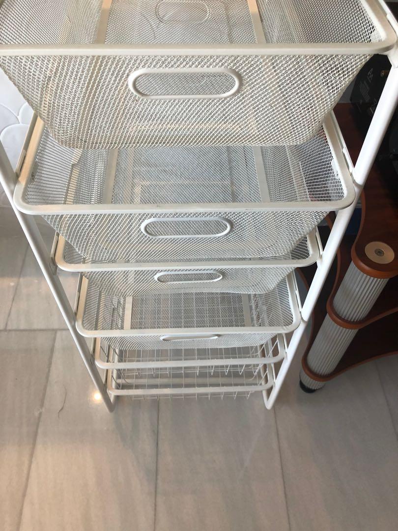 IKEA 6-Tier Metal/Wire Drawers , Furniture & Home Living, Furniture ...