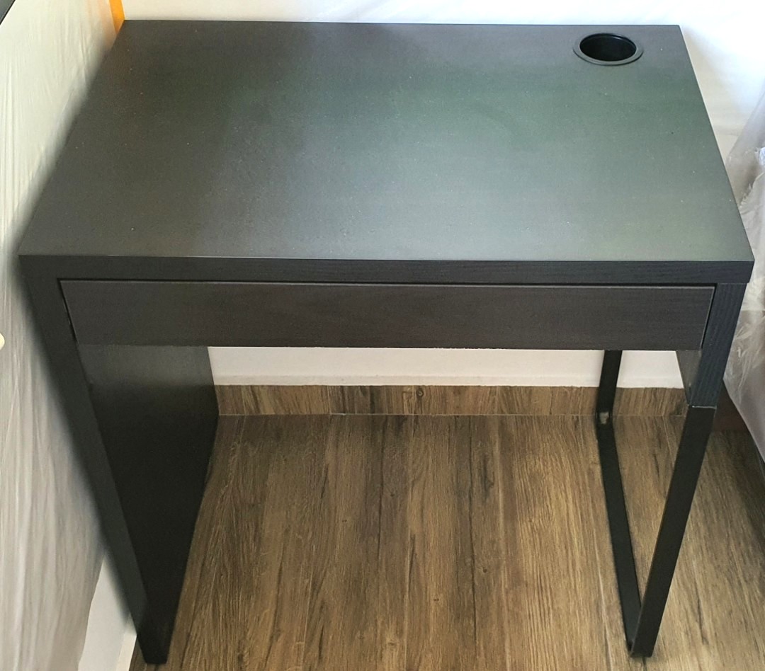 IKEA MICKE Black Study Table, Furniture & Home Living, Furniture ...