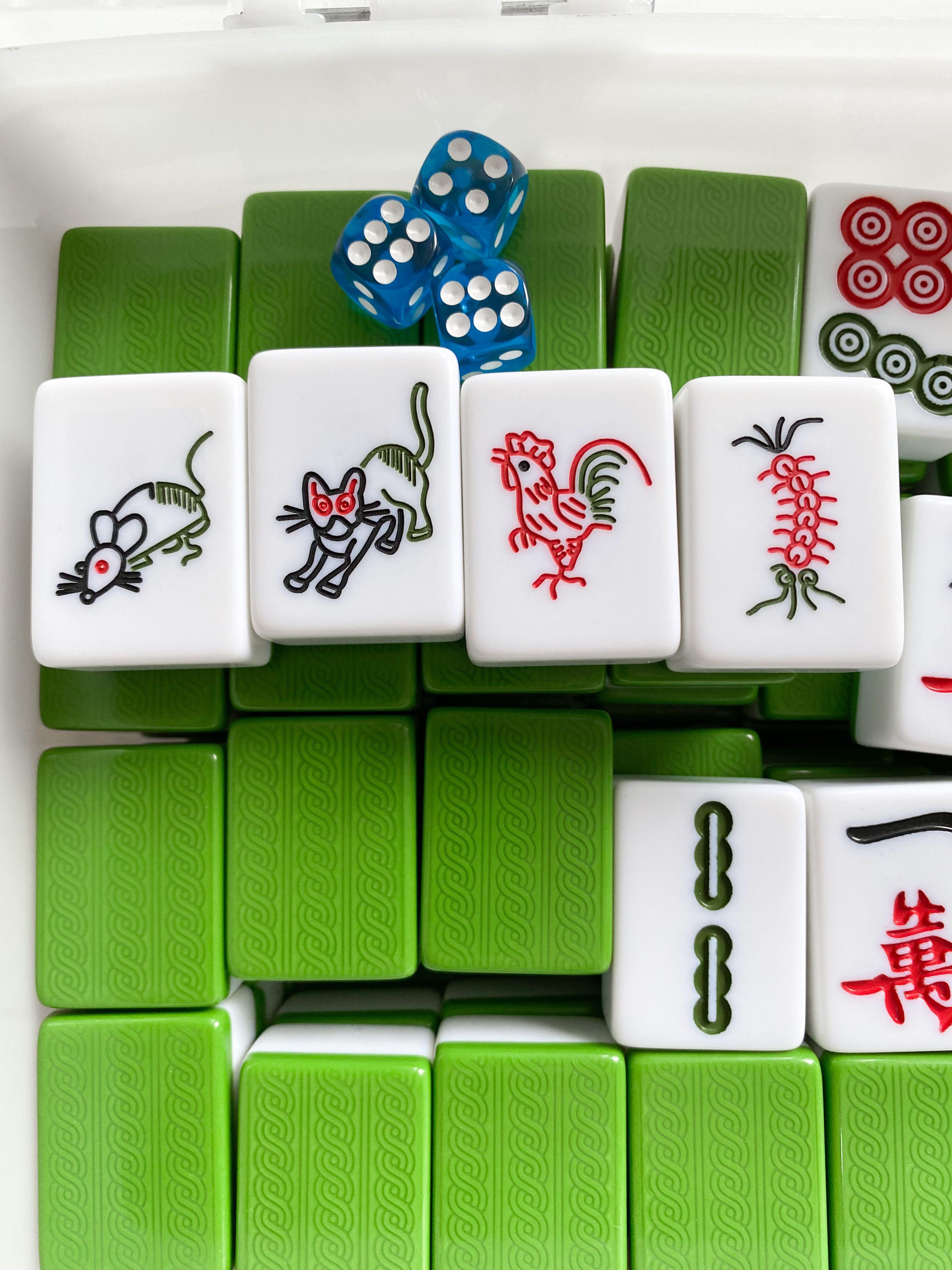 Mahjong tiles with animals 99% new, Hobbies & Toys, Toys & Games on ...