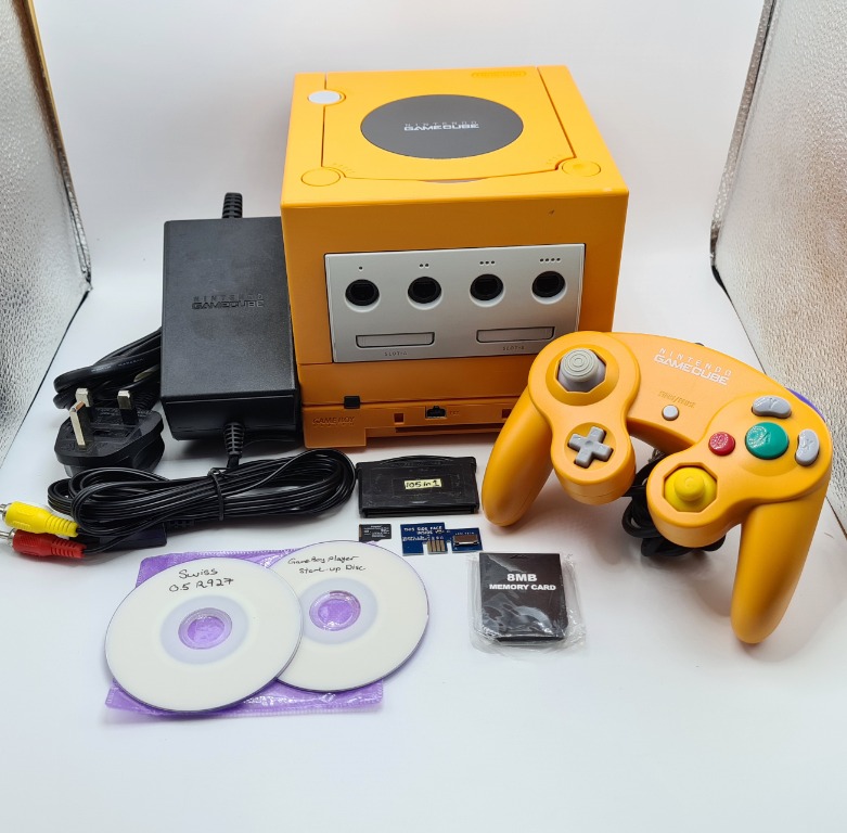 Modded Gamecube Rare Spice Orange Game Boy Player ngc with SD2SP2 ...