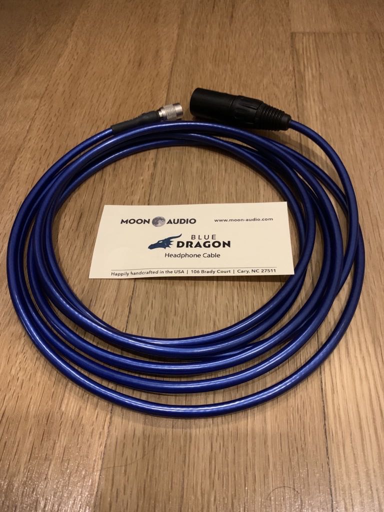 Moon Audio Blue Dragon premium audiophile headphone cable V3 , Audio ...