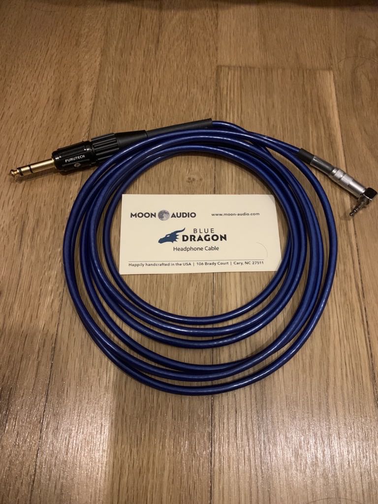 Moon Audio Blue Dragon premium audiophile headphone cable V3, Audio ...