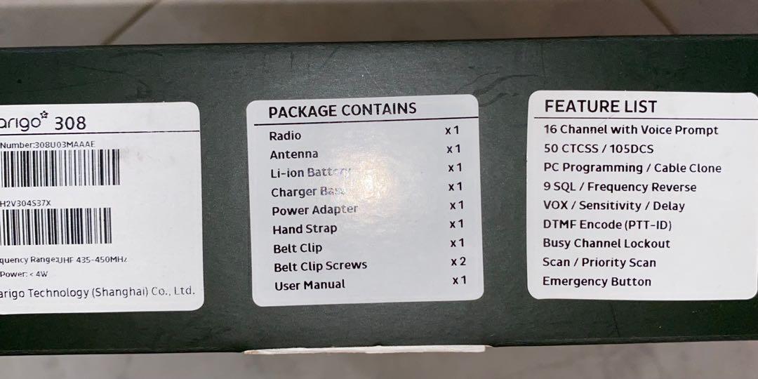 Motorola Clarigo Portable Two Way Radio Walkie Talkie 308 (License Free ...