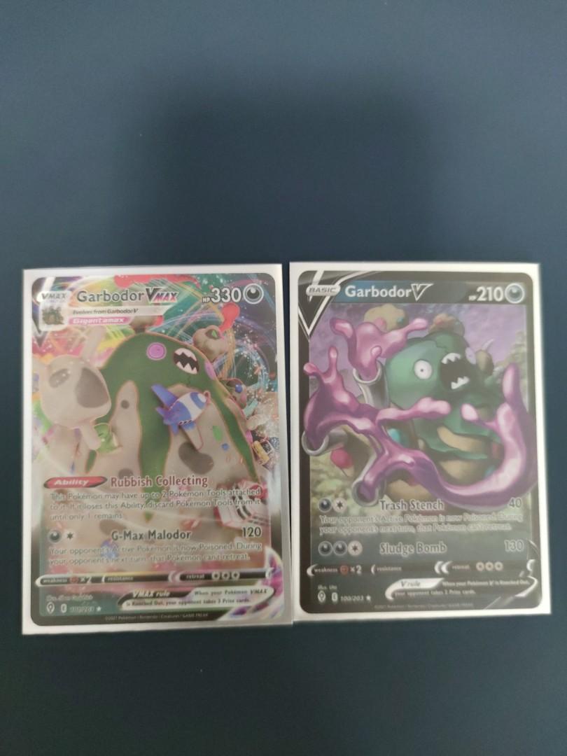 Pokémon cards - Pokemon- garbodor v/vmax from evolving skies, Hobbies ...