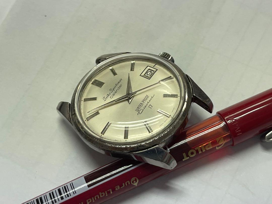 Seiko Sportsman , Diashock 17, manual hand winding, watch head only!, 名牌, 錶 - Carousell