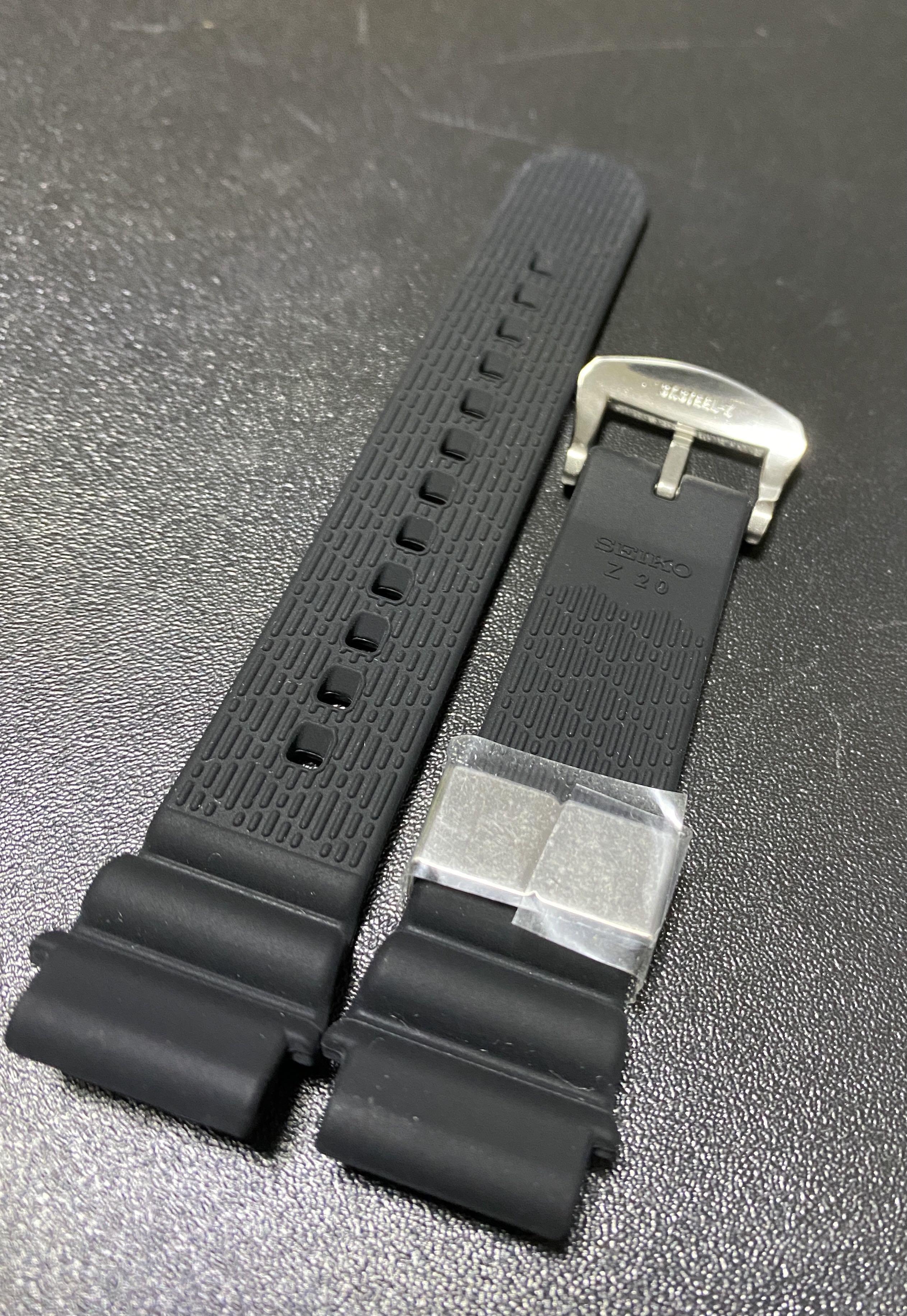 Seiko Urethane Black rubber strap (20mm), Men's Fashion, Watches ...