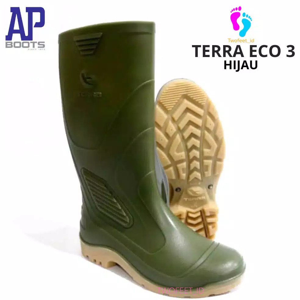 Sepatu Boot AP Terra Eco 3 - Eco 3 Hijau Karet Tinggi Panjang Anti Slip ...