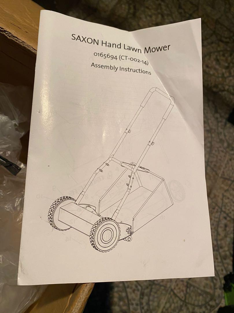 Set of Saxon Hand Lawn Mower and Saxon Garden Lawn Aerator, Furniture ...