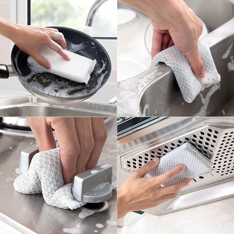 Sponge Spons Spon Cuci Piring Besar dengan lapisan kain Jaring, Kitchen ...
