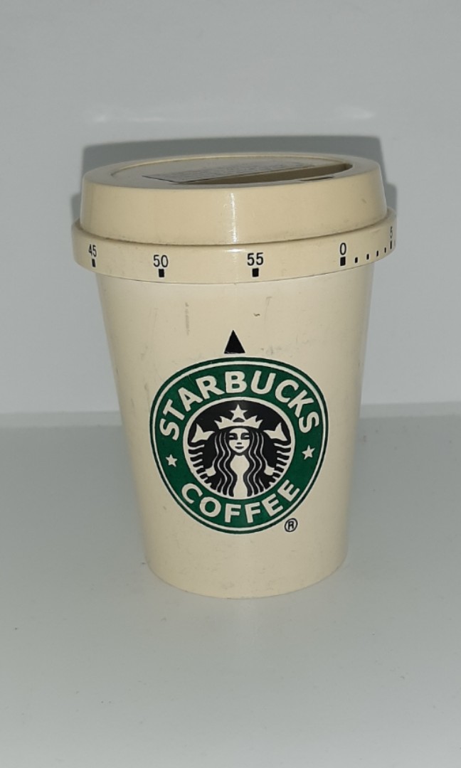 Starbucks Coffee Kitchen Timer Collectible White Tumbler Design Display ...