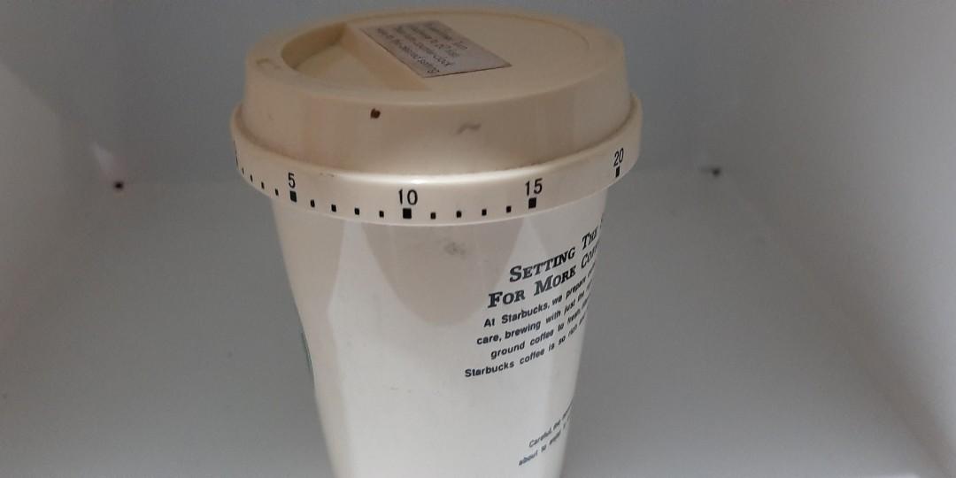 Starbucks Coffee Kitchen Timer Collectible White Tumbler Design Display ...