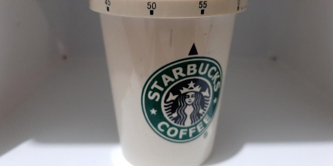Starbucks Coffee Kitchen Timer Collectible White Tumbler Design Display ...