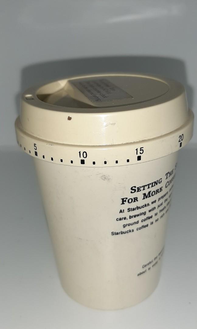 Starbucks Coffee Kitchen Timer Collectible White Tumbler Design Display ...