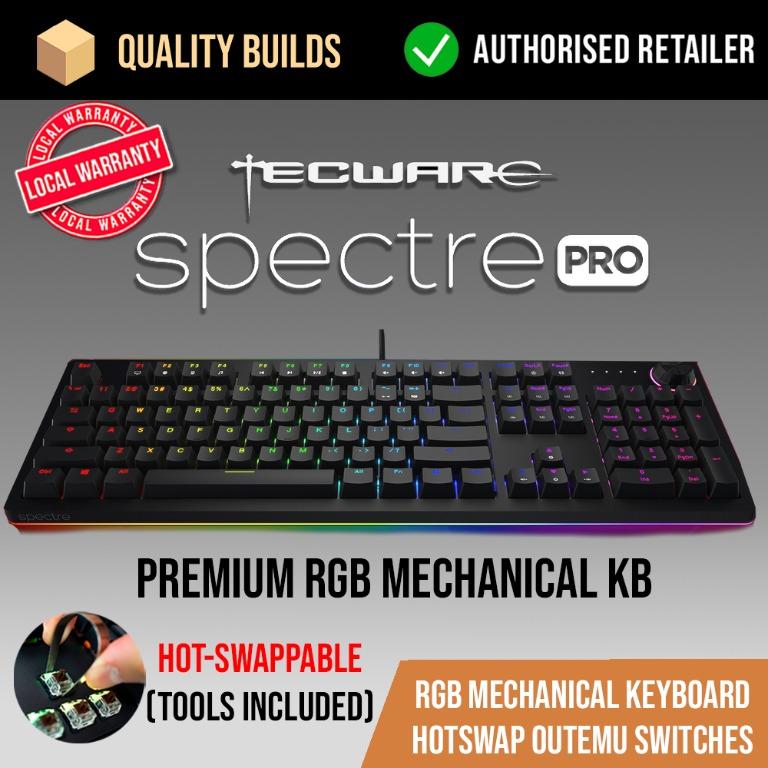 Tecware Spectre Pro RGB Mechanical Premium Gaming Hotswap Full Sized ...