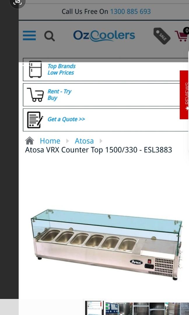 Topping Counter with Glass Top Display, TV & Home Appliances, Kitchen ...