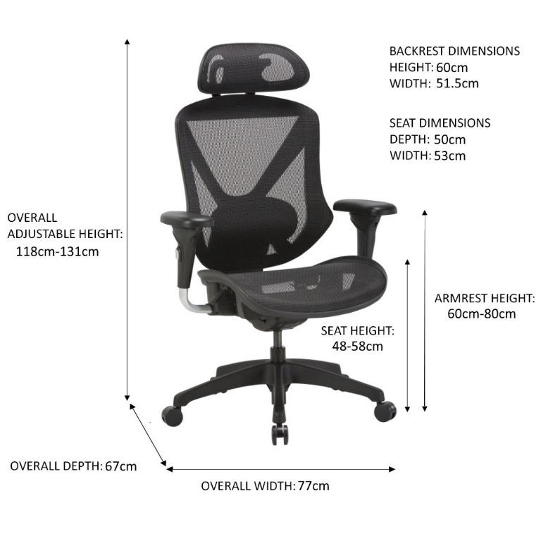 VHIVE Ergonomic Munch-E Office Chair (with adjustable lumbar support ...