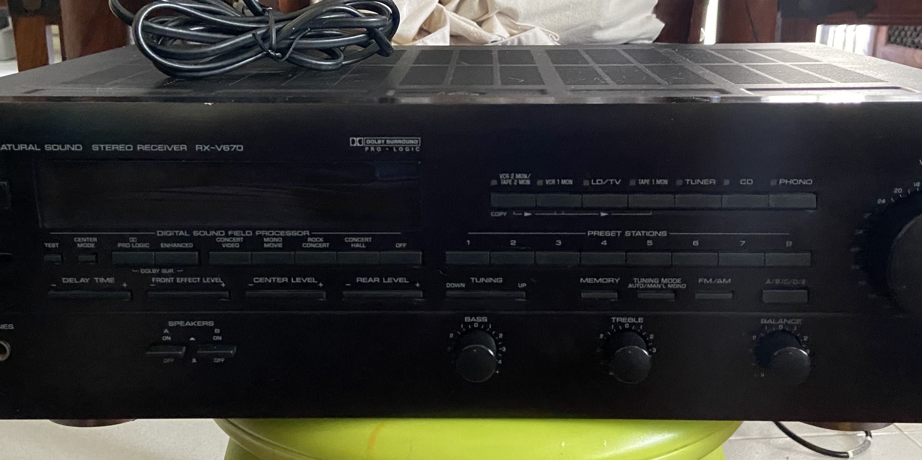 YAMAHA RX-V670 natural sound stereo receiver | Dolby surround Pro ...