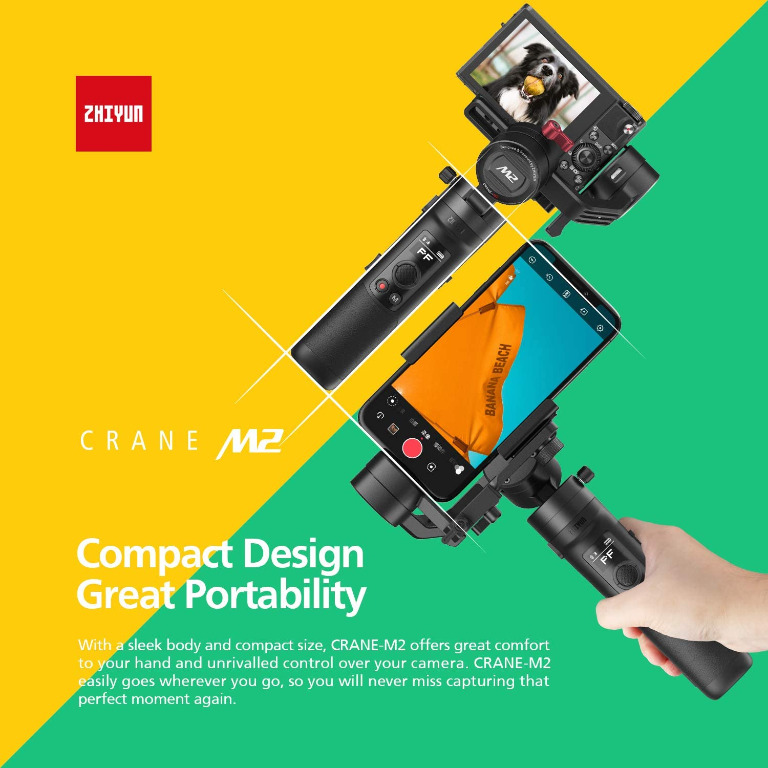 Zhiyun Crane M2 Gimbal 3-Axis Handheld Stabilizer, Photography ...