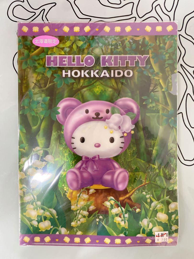 全新未拆封 正品 2003 sanrio Hello kitty 日本北海道限定款 A4 文件夾 22.5*31.5cm, 家具及居家用品, 戶外家具在旋轉拍賣
