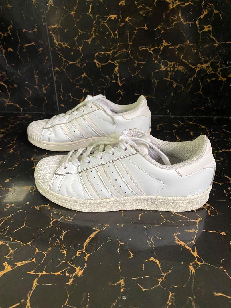 Adidas superstar all white, Women's Fashion, Footwear, Sneakers on ...