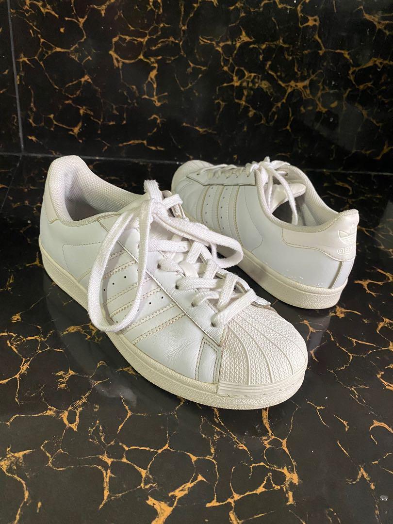 Adidas superstar all white, Women's Fashion, Footwear, Sneakers on ...