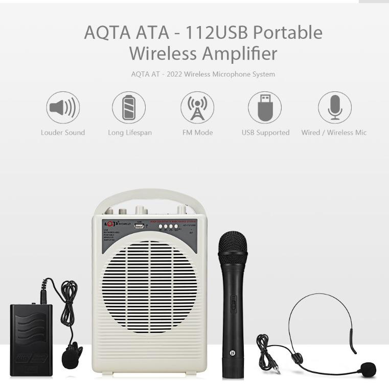 實體店鋪 AQTA 60W Rechargeable Portable Wireless PA System with Built-in ...