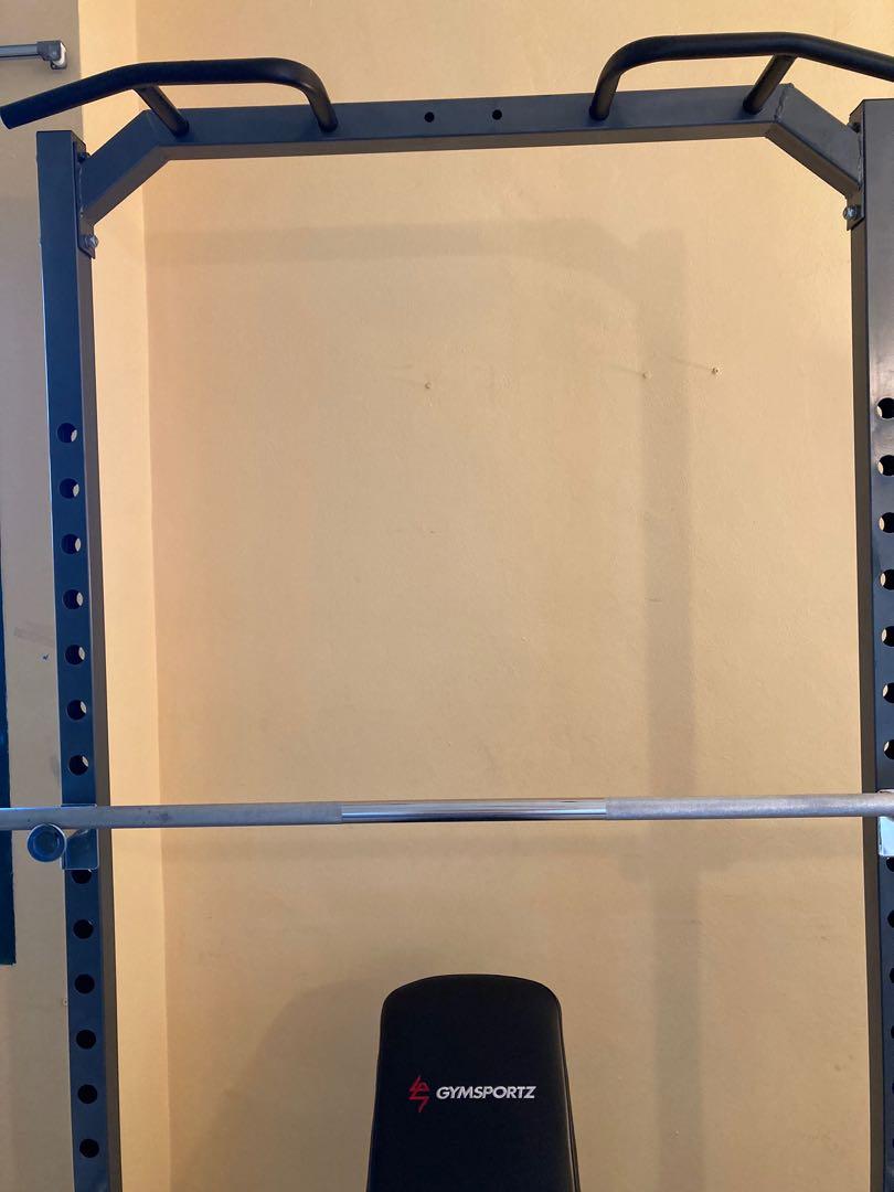 FULL SET Barbell cage/ squat rack/ benching cage with versatile pull up ...