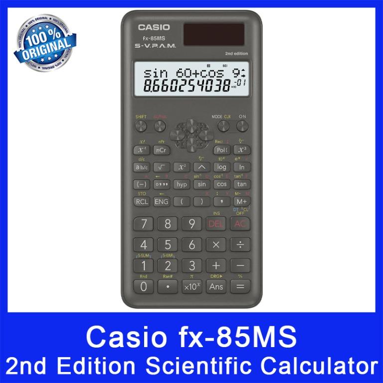 Casio fx-85MS 2nd Edition Scientific Calculator. Non-Programmable ...