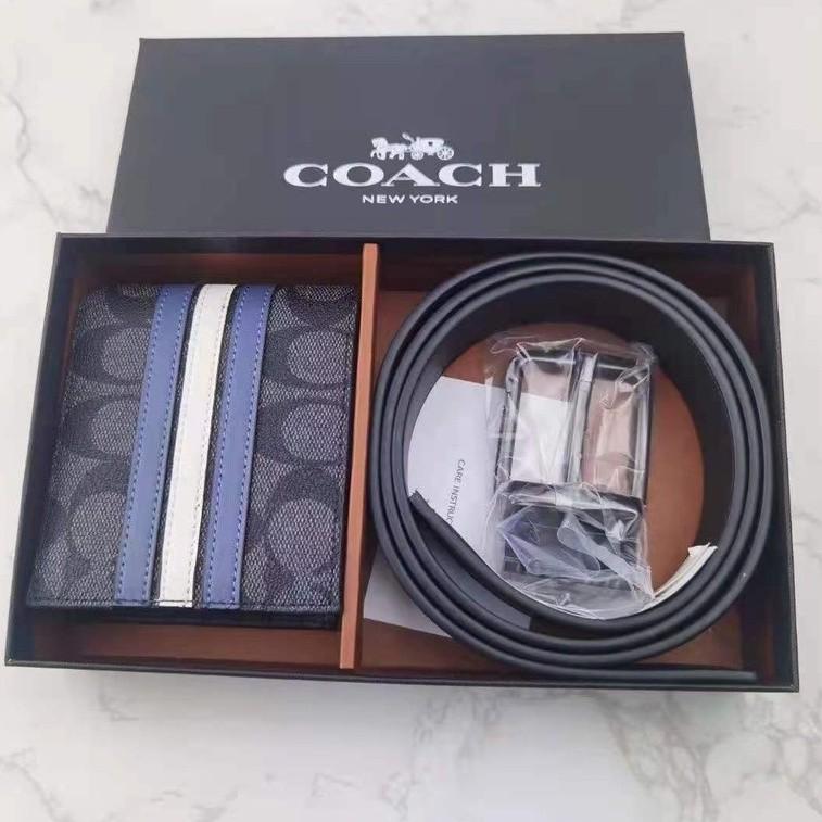 Coach Men's Belt + Wallet Gift Set, Men's Fashion, Watches ...