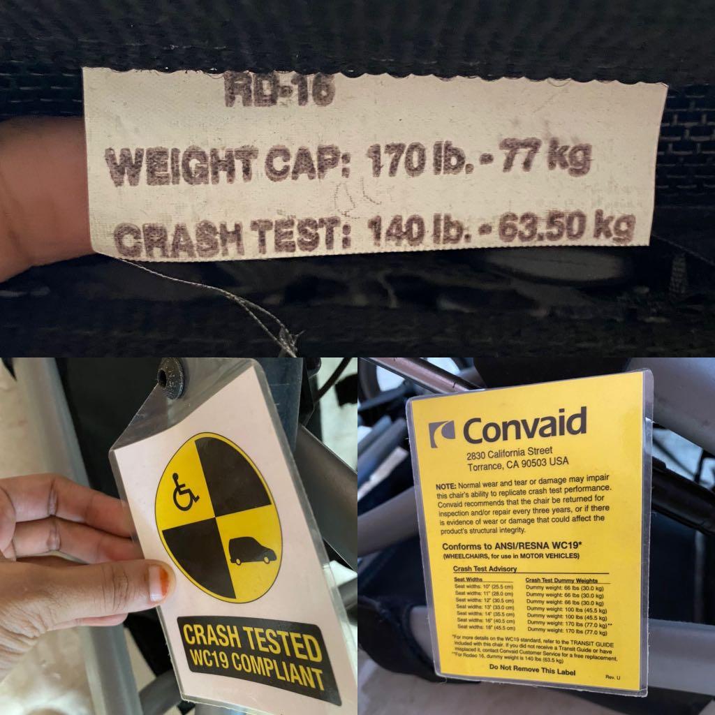 Convaid Rodeo Tilt-In-Space Paediatric Wheelchair, Health & Nutrition ...