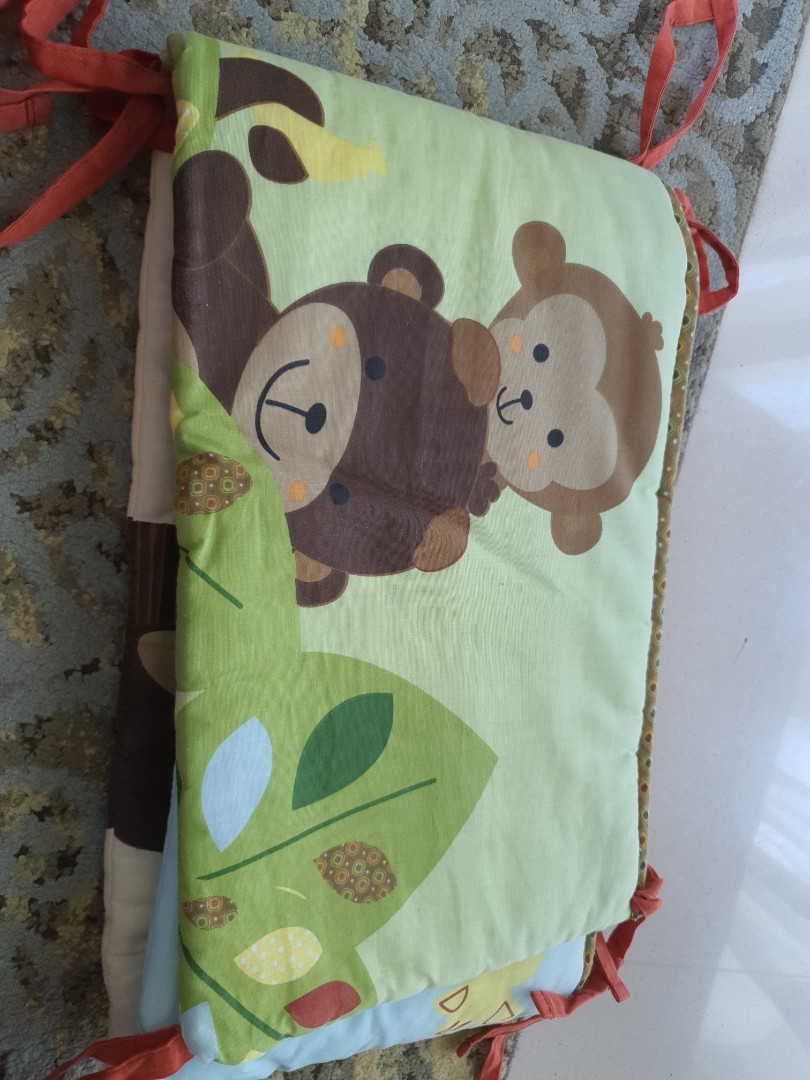 Cot bumper Monkey design, Babies & Kids, Baby Nursery & Kids Furniture ...