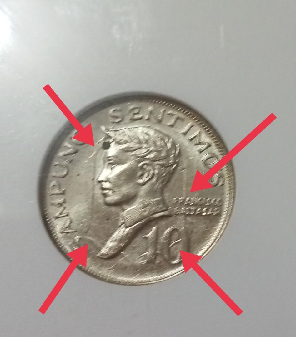 Error coin 1967 10cent philippine coin MS 63 CLASHED DIES, Hobbies ...