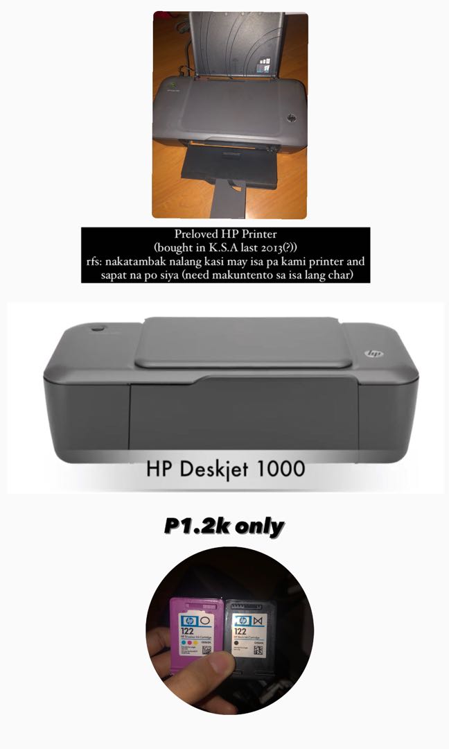 HP DESKJET PRINTER 1000 J110a, Computers & Tech, Printers, Scanners ...