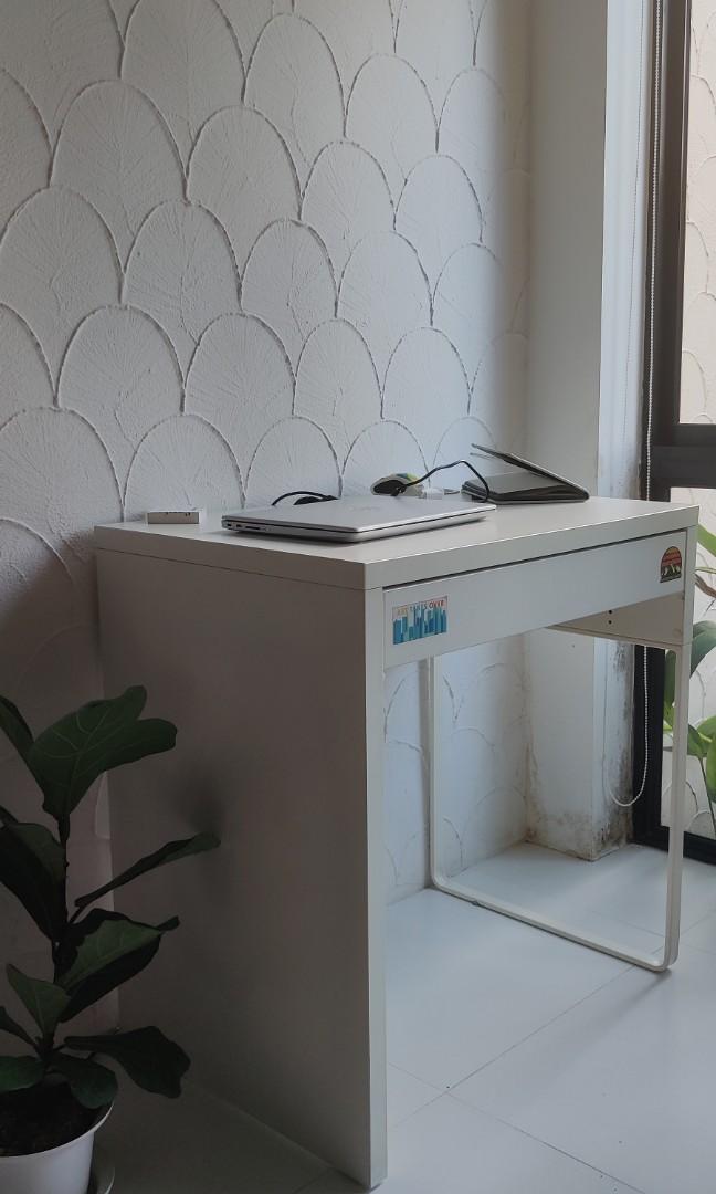 IKEA Study Table White, Furniture & Home Living, Furniture, Tables ...