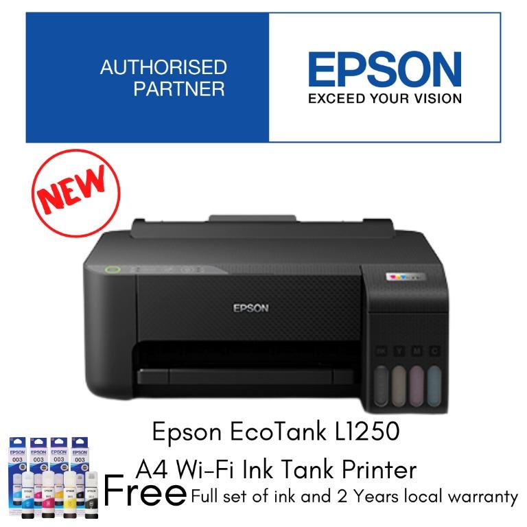 NEW Epson EcoTank L1250 A4 Wi-Fi Ink Tank Printer upgrade for L1110 ...