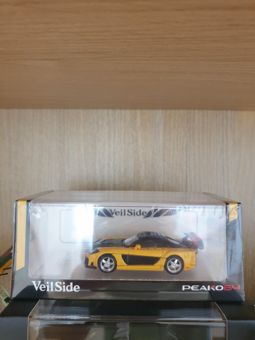 (SALE) Peako64 VeilSide Mazda RX7 RX-7 Yellow 1/64 1-64 Diecast Fast ...