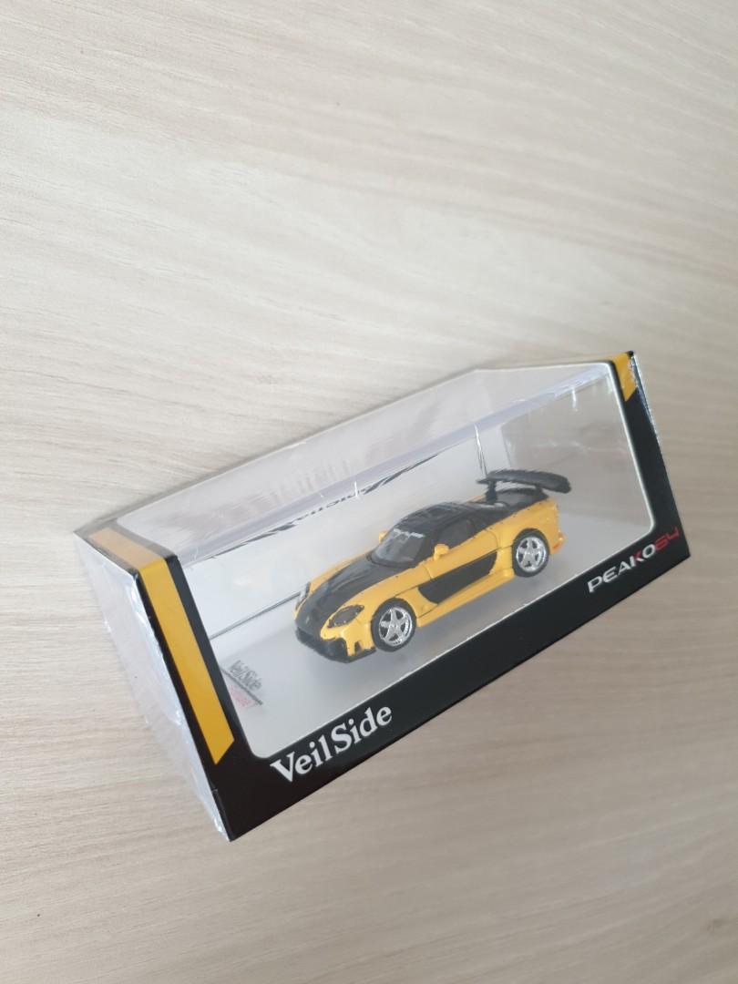 (SALE) Peako64 VeilSide Mazda RX7 RX-7 Yellow 1/64 1-64 Diecast Fast ...