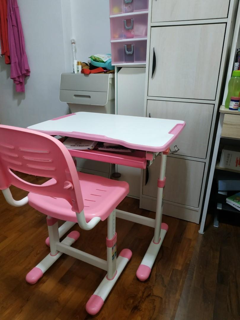 Pink Study Table, Babies & Kids, Baby Nursery & Kids Furniture, Kids ...