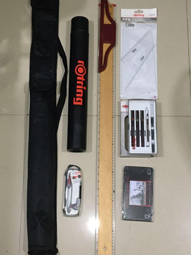 Rotring t square and techpen, Hobbies & Toys, Stationary & Craft ...