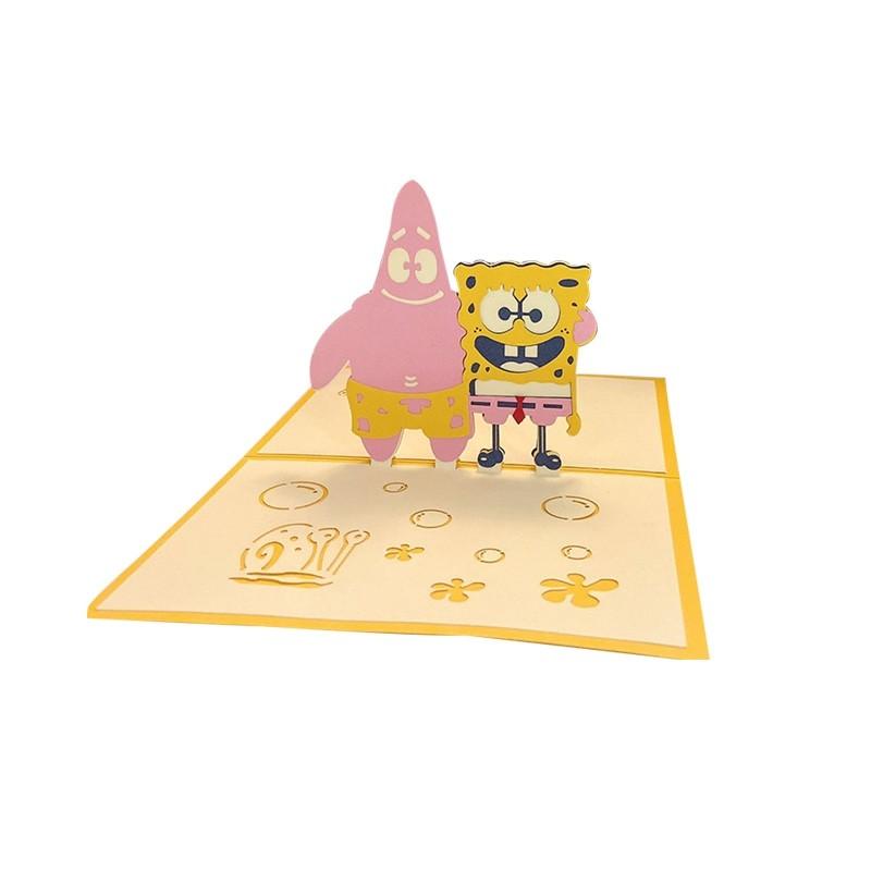 SpongeBob 3d Popup Gift Card, Hobbies & Toys, Stationery & Craft, Art ...