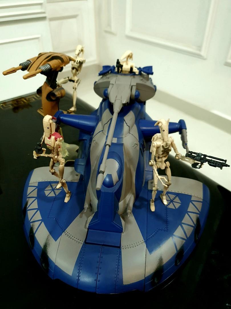 STAR WARS THE CLONE WARS AAT ARMORED ASSAULT TANK BLUE WITH 4 BATTLE ...